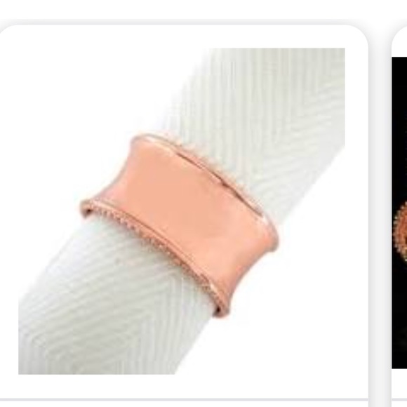 Excell Home Fashions | Dining | Beaded Elegance Rose Gold Napkin Rings ...